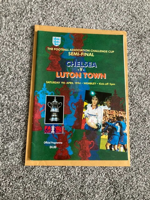 CHELSEA V LUTON 1994 FA Cup Semi-Final Programme. £2.50 - PicClick UK