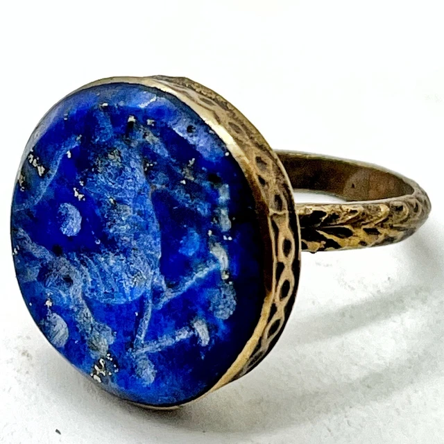 ANTIQUE ISLAMIC INTAGLIO Ring Post Medieval Ottoman Empire Style Middle ...