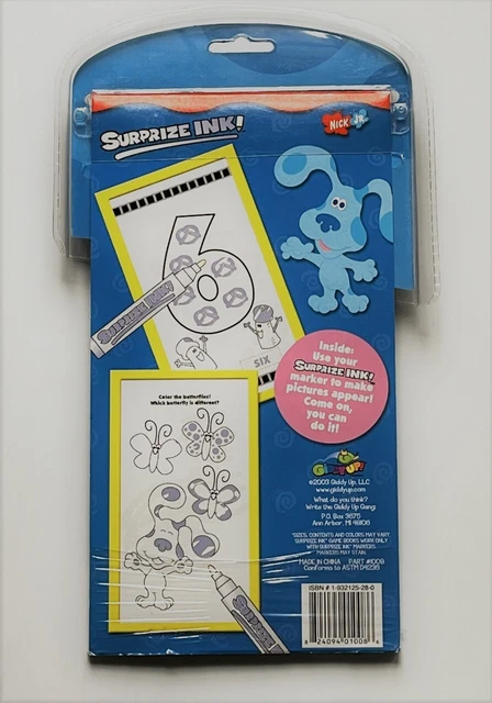 NEW VINTAGE BLUE'S CLUES Nick Jr Surprize Ink Activities Game BOOK ...