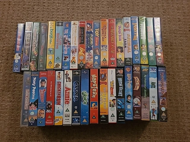 36 WALT DISNEY/UNIVERSAL/WB MOVIES VHS Video Bundle Toy Story1&2, Lion ...
