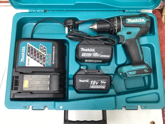 MAKITA DHP485 BRUSHLESS Combi Two Speed Hammer Drill Two Batteries ...