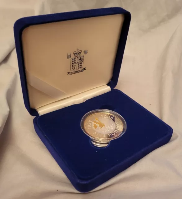 2000 YEAR SOLID Gold Silver Coin Millennium Royal Mint Vintage Proof ...