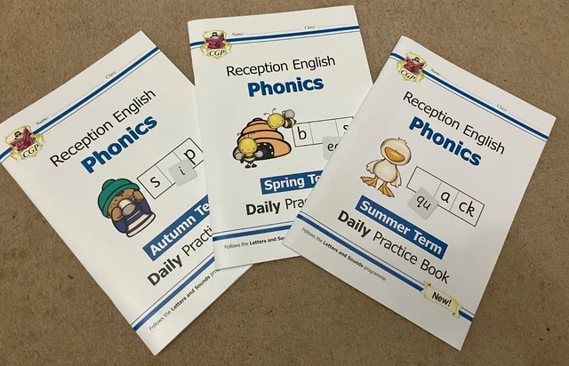 RECEPTION PHONICS WORKBOOKS for 2024 Books Bundle Answers CGP NEW free ...
