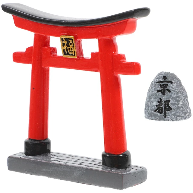 JAPANESE TORII GATE Shinto Altar Shelf Miniature Shrine Fairy Garden ...