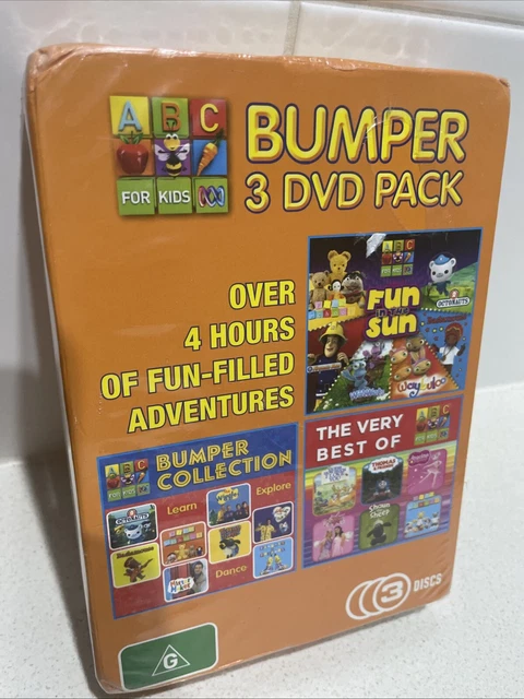 ABC FOR KIDS Bumper 3 DVD Pack Play School Wiggles Thomas Bananas Fire ...