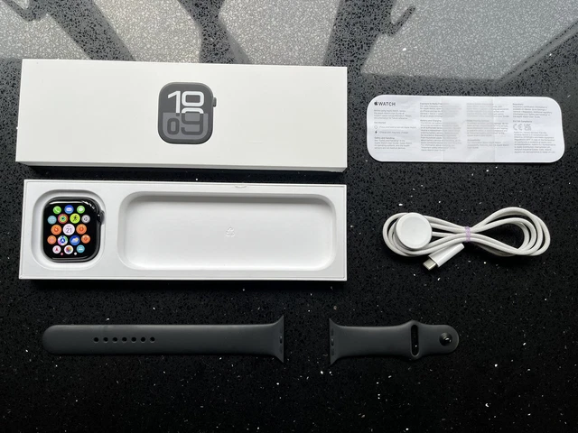 *APPLE WATCH SERIES 10 Jet Black 46mm Boxed GPS 100% BH 🔋& WARRANTY* £ ...