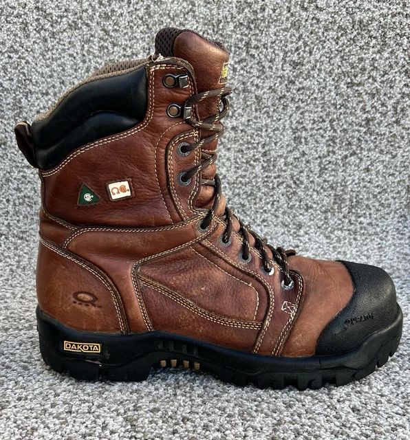 DAKOTA 8” WORK Boots 80410QC-AS Composite Toe & Plate Slip Resistant ...