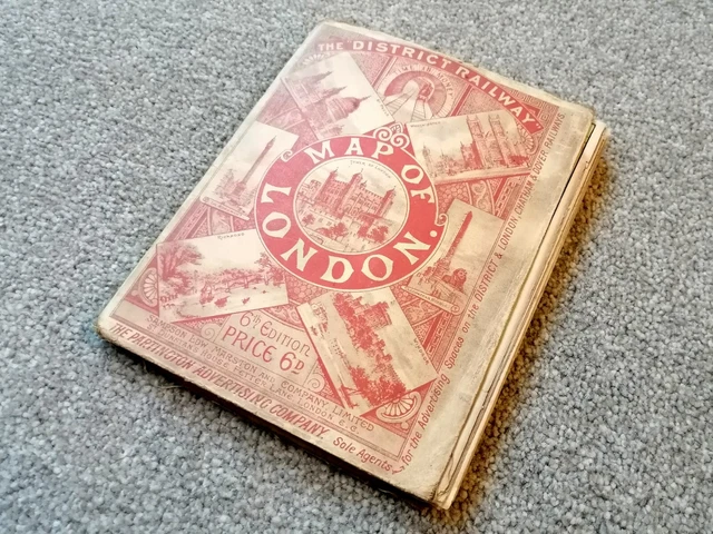 ORIGINAL 1899 DISTRICT Railway Map of London (Underground) - 6th ...