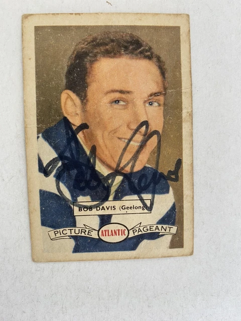 BOB DAVIS GEELONG Personally Signed Card Atlantic $15.00 - PicClick AU