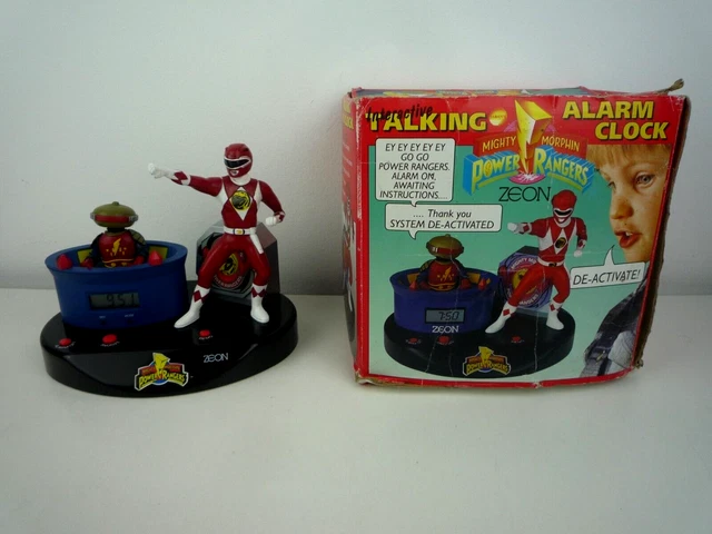 VINTAGE 1995 SABAN Mighty Morphin Power Rangers Talking Alarm Clock ...