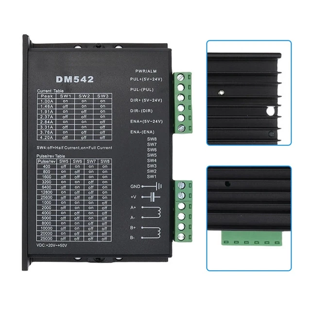 HIGH PERFORMANCE STEP Motor Driver for DM542 Wide Voltage Range Support ...