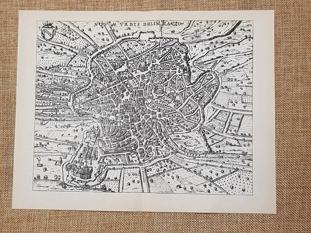 MAP OR MAP of Rome Itinerary of Italy year 1747 Scotto Anastatic ...
