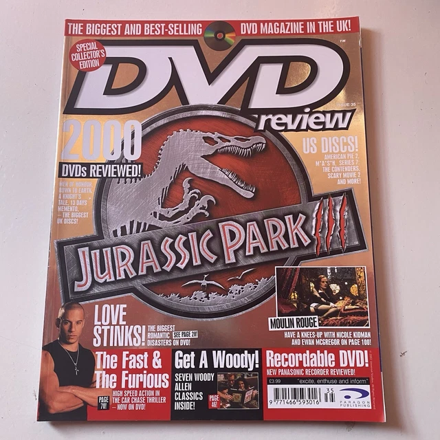 DVD REVIEW MAGAZINE Issue 35 - Jurassic Park 3 III Spielberg 2002 - VGC ...