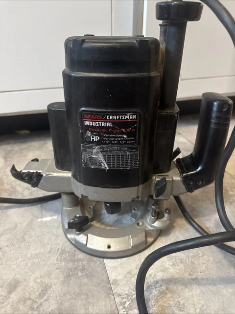 SEARS CRAFTSMAN 3-HP 15 AMP INDUSTRIAL PLUNGE ROUTER 22,000 RPM 315. ...