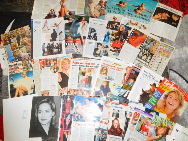 SHARON STONE 515 TEILE/PARTS 1,8 KILO newspaper report collection ...