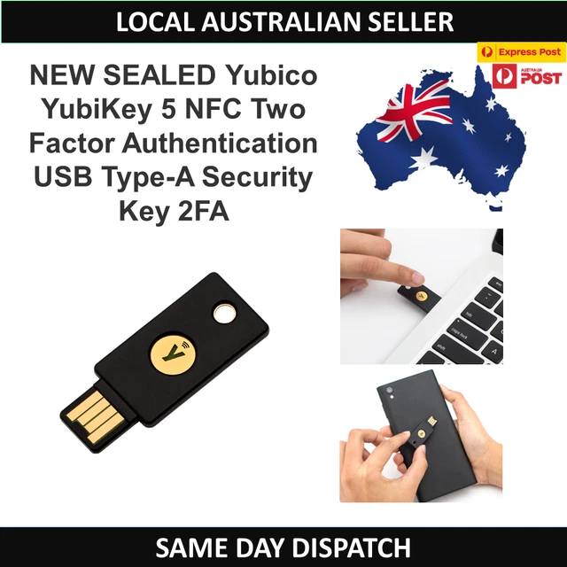 NEW YUBICO YUBIKEY 5 NFC Two Factor Authentication USB-A Security Key ...