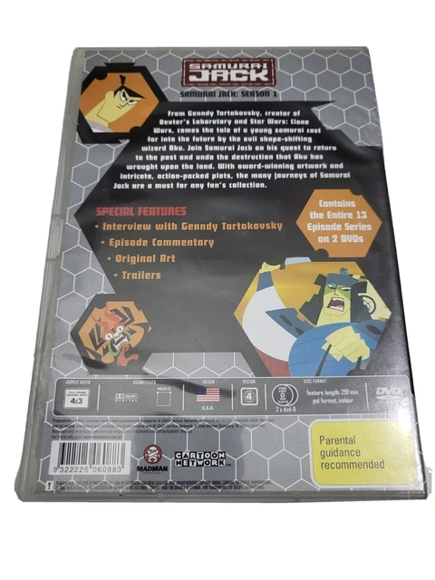 Samurai Jack Cartoon Network Season 1 Dvd Region 4 Vgc Free Postage