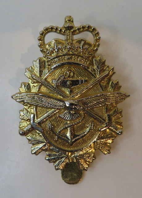 VINTAGE CANADIAN FORCES Tri-Services Army, Navy, Air Force Cap Badge ...
