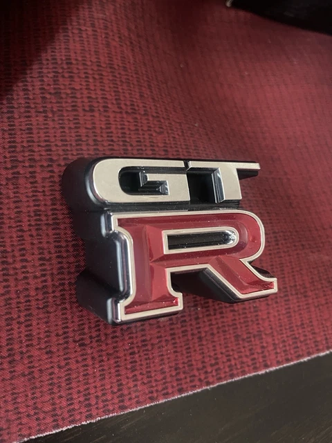 GENUINE JDM NISSAN Skyline R34 GT-R "GTR" Front Grille Emblem Badge OEM ...