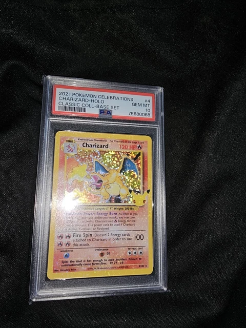 POKEMON CARD PSA 10 Charizard Holo 4/102 Celebrations Base Set FULL ...