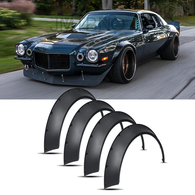 4.5& FENDER FLARES Wheel Arches Extra Wide Body Kit For Chevy Camaro ...
