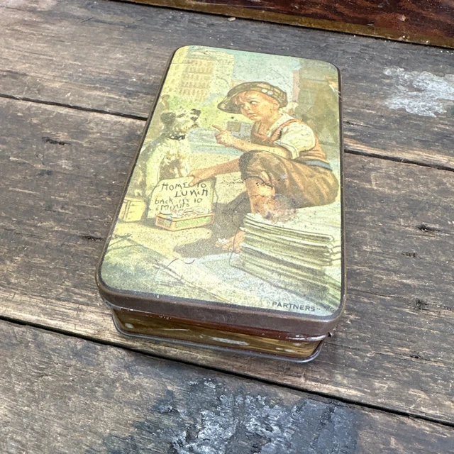 PASCALL CLAREMONT VINTAGE Confectionery Empty Tin Australian (Boy & Dog ...