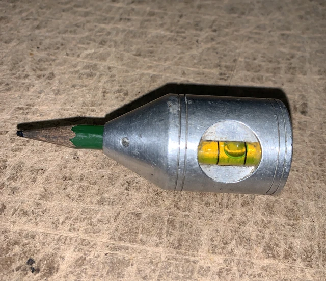 VINTAGE PLUMB BOB, Pencil & Level All In One Pocket Sized Tool £5.50 ...