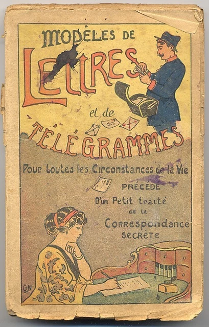 LIVRE DE MODÈLES de lettres et de télégrammes debut 1900 EUR 10,00 ...