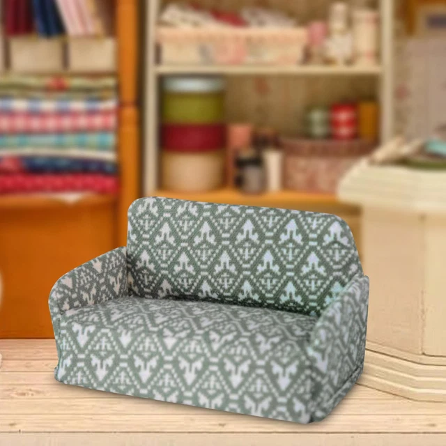 CANAPÉ DE MAISON de poupée, meubles de maison de poupée à l'échelle 1/12 EUR 17,14 - PicClick FR