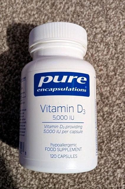 PURE ENCAPSULATIONS - Vitamin D3 5000 IU - 120 CAPS £18.00 - PicClick UK