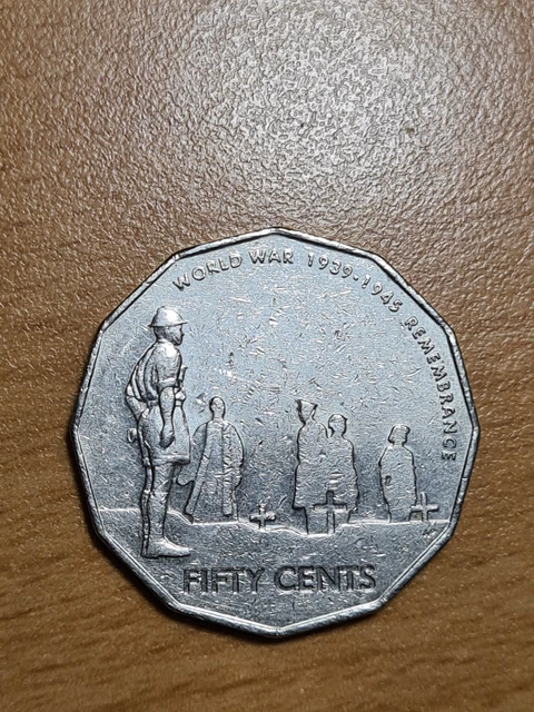 HELMET CUD ERROR Coin 2005 Fifty 50 Cent Coin Circulated Very Rare F ...