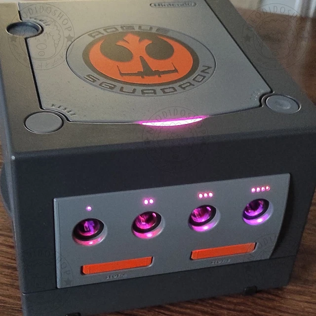 CONSOLE NINTENDO GAMECUBE custom star wars themed rogue leader sw mod ...