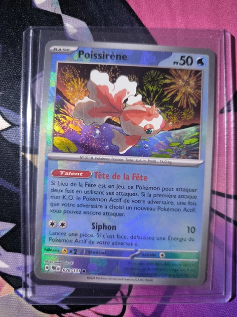 POKÉMON JCC: POISSIRÈNE 020/131 Masterball Évolution Prismatique 2025 ...