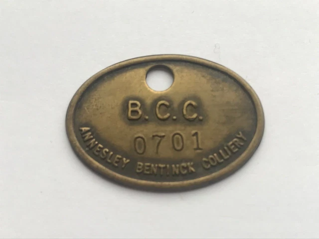 ORIGINAL ANNESLEY BENTINCK Colliery Pit Check Token Tally 0701 $85.71 ...