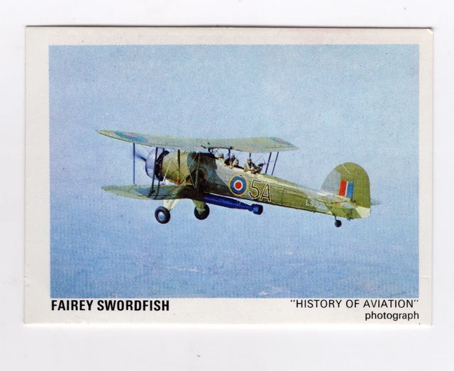 CEREAL AVIATION CARD 1970. RAF Fairey Swordfish $4.99 - PicClick AU