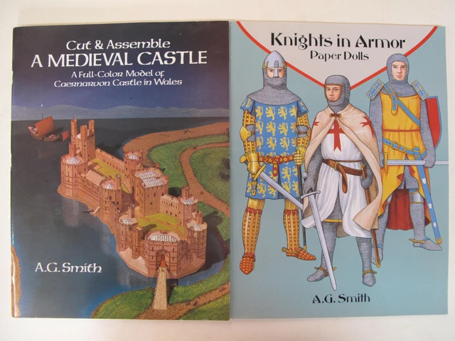 CHILDREN'S JUVENILE MIDDLE Ages Medieval Paper Doll Knights Castle ...