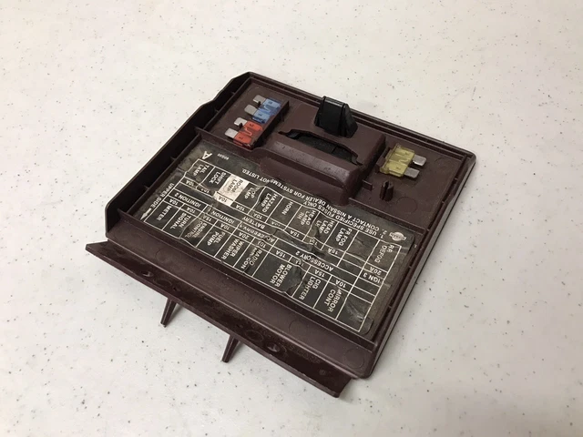 NISSAN D21 HARDBODY Pickup Truck OEM Burgundy Red Fuse Box Cover Door £ ...