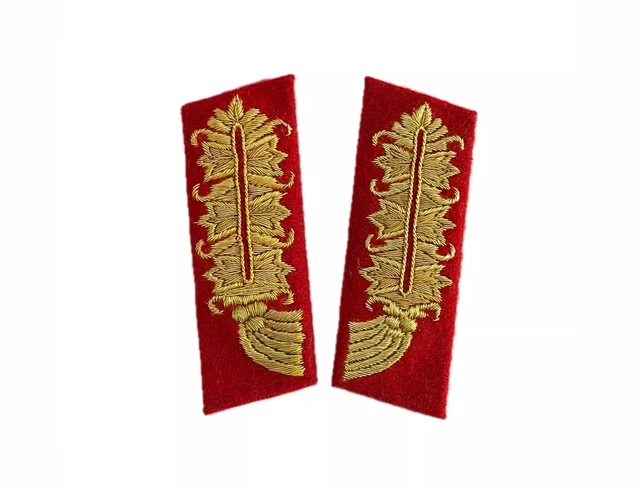 WW2 GERMAN ARMY (Heer) Field Marshal Collar Tabs – Hand Embroidered ...