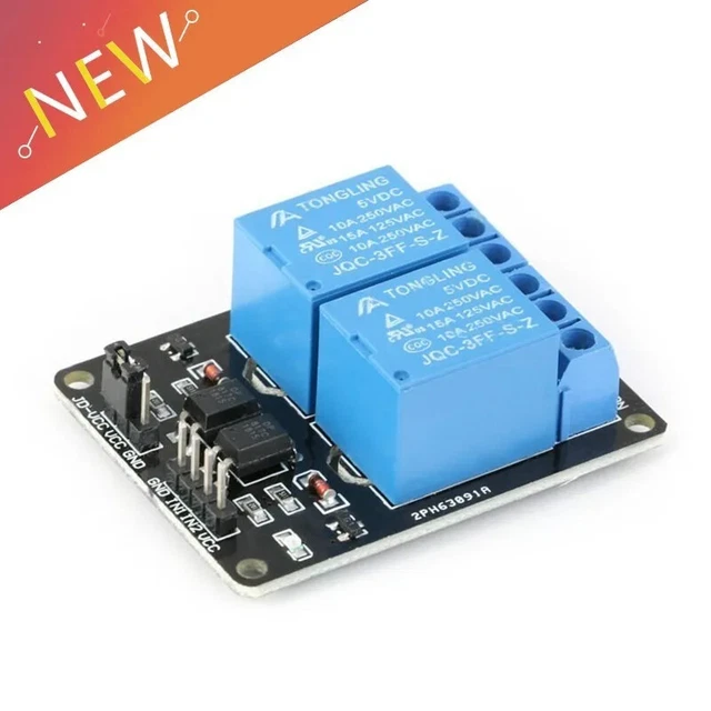 2 CHANNEL 5V Relay Module with Optocoupler for Arduino Projects $4.73 ...