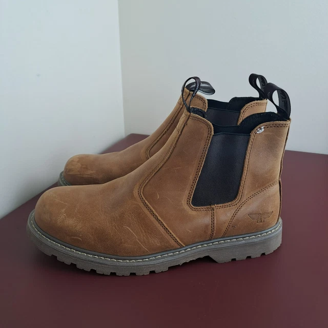 RIVERS AUSTRALIA GOODYEAR Welt Chelsea Boots Mens Size 12 Brown Leather ...
