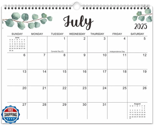 CALENDAR 2025-2026 - 18 Monthly Wall Calendar 2025-2026 from July 2025 ...