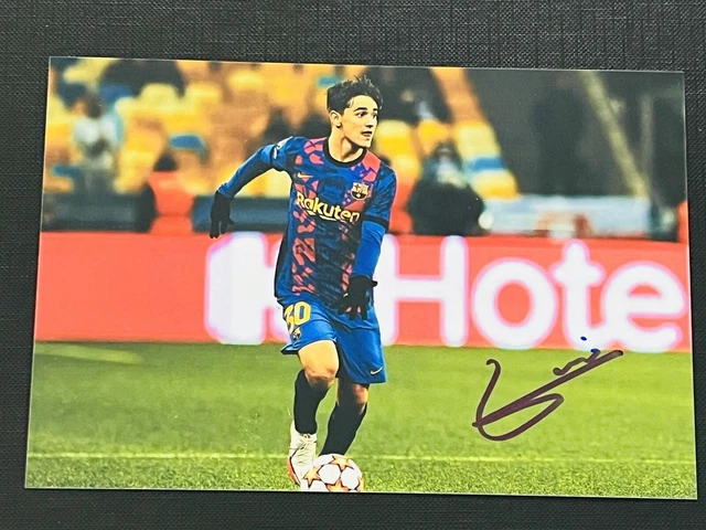PABLO GAVI HAND signed original 6x4 photo autograph Barcelona FCB £75. ...