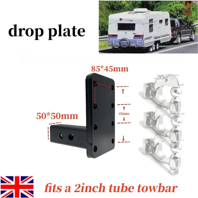 TOWBAR TOW BAR Hitch Adapter Adjustable Drop Plate For Land Rover ...