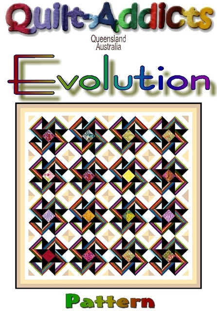 &EVOLUTION& PATCHWORK QUILT Pattern - PDF file EUR 9,13 - PicClick FR