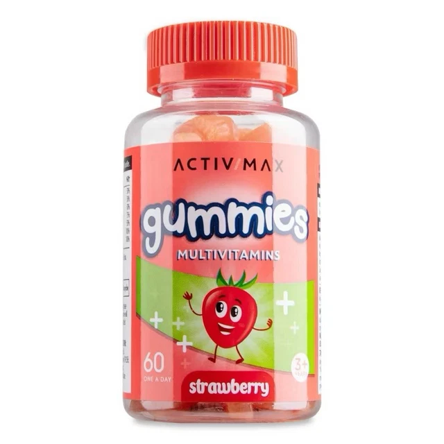 ACTIV-MAX MULTIVITAMIN STRAWBERRY Gummies 60 £5.44 - PicClick UK
