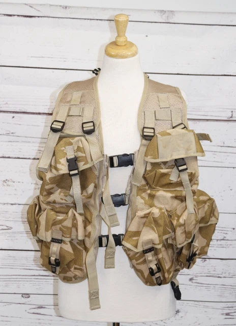 BRITISH MILITARY DESERT DPM Camo Adjustable Tactical Webbing Assault ...