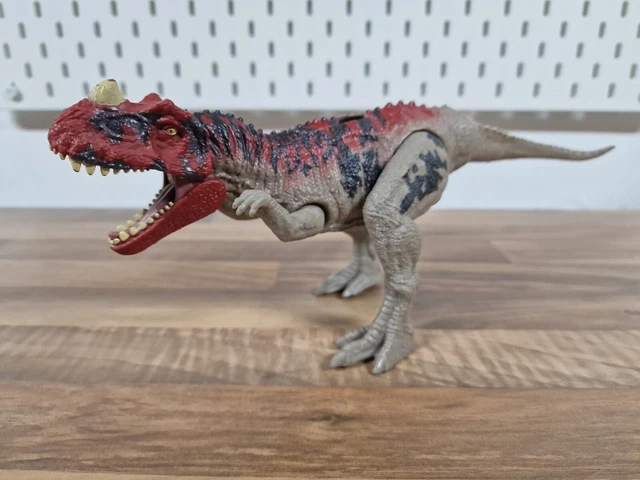 JURASSIC WORLD CAMP Cretaceous Roar Attack Red Ceratosaurus Figure ...