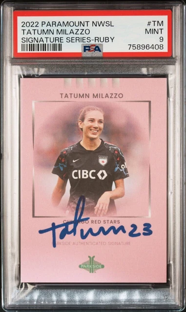 PSA 9 TATUMN Milazzo 2022 Parkside NWSL Paramount ROSE RUBIS PARALLÈLE ...