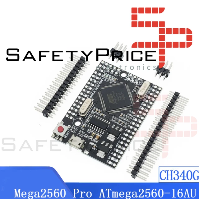 CARTE DE DÉVELOPPEMENT Mega2560 Pro ATmega2560-16AU USB CH340G EUR 66 ...
