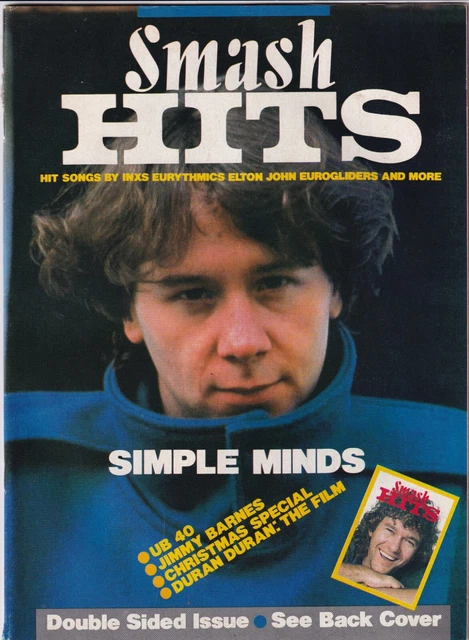 SMASH HITS MUSIC MAGAZINE Dec 1985 Jimmy Barnes Simple Minds Duran ...